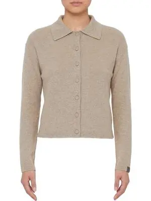 Max Mara Cashmere Polo Cardigan - Cream