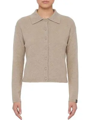 Max Mara MAX MARA Cashmere Polo Cardigan Cream