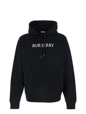 Burberry Cotton Drawstring Logo Hoodie - Multicolor