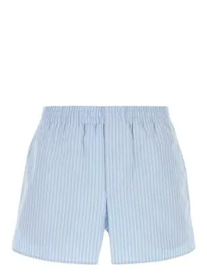 AMI Paris Embroidered Poplin Shorts - Multicolor
