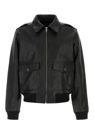 A.p.c. Leather Gael Jacket - Black