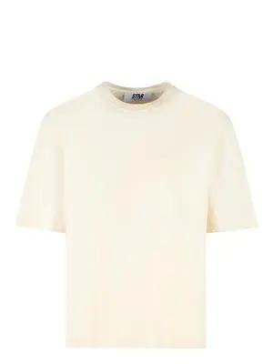GOLDEN GOOSE Vintage 'star' Cotton T-shirt - Cream