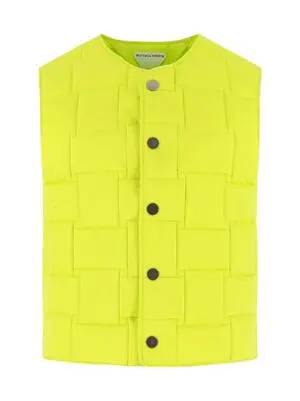 Bottega Veneta Acid Nylon Padded Vest - Green