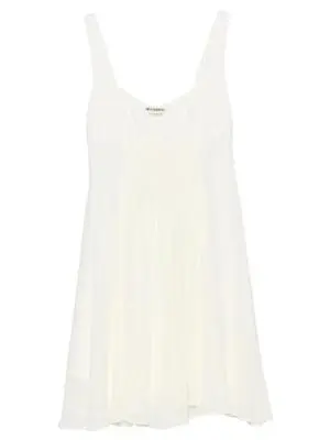 JW Anderson Sweetheart Pleated Flared Dress - White
