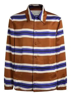 Dries Van Noten DRIES VAN NOTEN Vorries Striped Viscose Jacket Multicolor