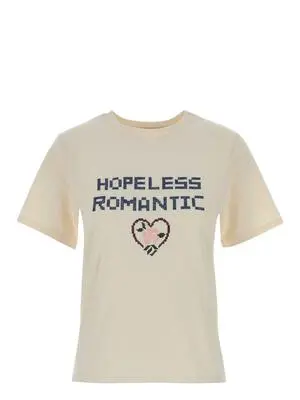 Max Mara WEEKEND MAX MARA Printed Cotton T-Shirt Cream