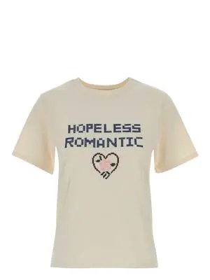 Max Mara Printed Cotton T-shirt - Cream