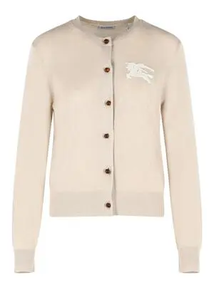 Burberry BURBERRY Ravella Wool Blend Cardigan Cream