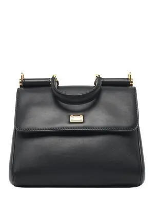 Dolce & Gabbana Small My Sicily Leather Bag - Black