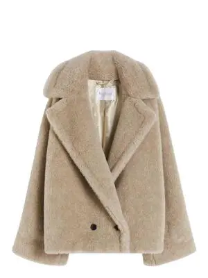 Max Mara Alpaca And Cashmere Teddy Coat Sand - Multicolor