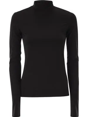 Sportmax SPORTMAX Jersey Turtleneck Jumper Black