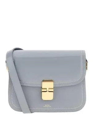 A.p.c. A.P.C. Light- Leather Small Grace Crossbody Bag Blue
