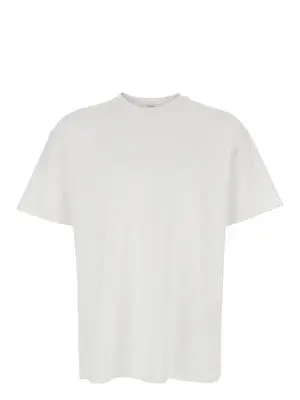 Givenchy Crewneck T-shirt With Logo Lettering On The Rear In Cotton - White