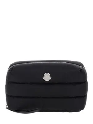 Moncler Clutch 'caradoc' With Patch Logo On The Front In Black Tech Fabric For - Multicolor