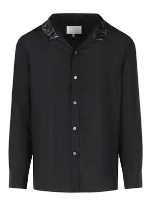 MAISON MARGIELA Maison Margiela Black Silk Shirt Men Black