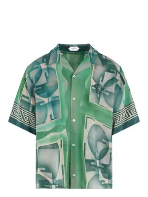 Versace Informal' Silk Shirt - Green