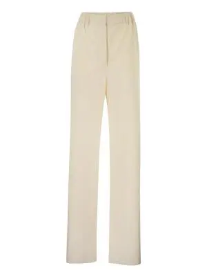 Max Mara Virgin Wool Trousers - Cream
