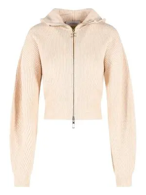 Sportmax Balco' Ivory Wool And Cashmere Cardigan - Cream