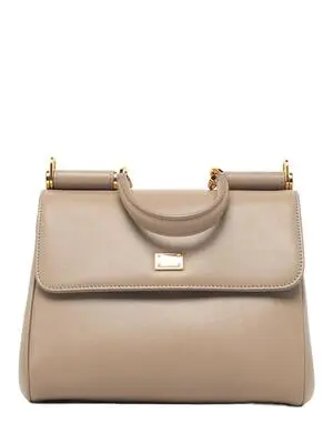 Dolce & Gabbana My Sicily Leather Bag - Cream
