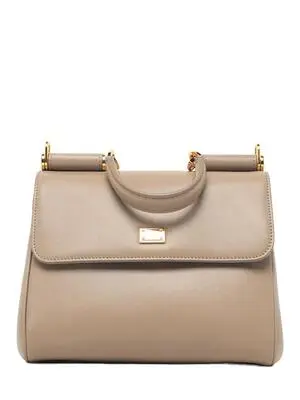 Dolce & Gabbana My Sicily Leather Bag - Cream