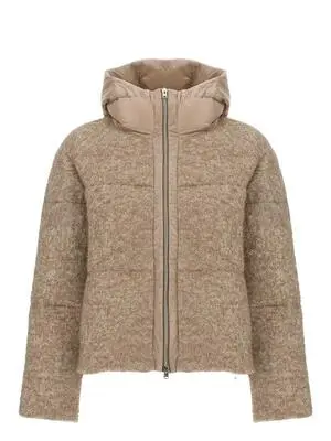 Herno Neutrals Jackets Puffer Jackets - Cream