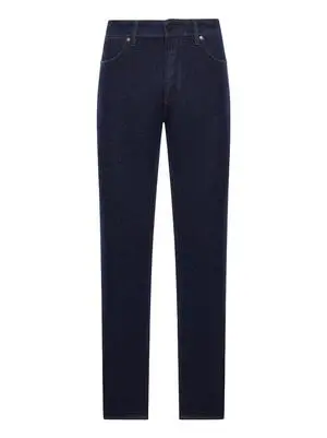 Stone Island Compass Logo Slim Jeans - Blue