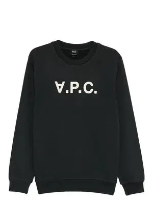 A.p.c. Cotton Pullover Sweatshirt - Black