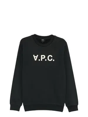 A.p.c. Cotton Pullover Sweatshirt - Black