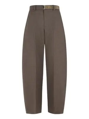 Sacai Wool Trousers - Brown