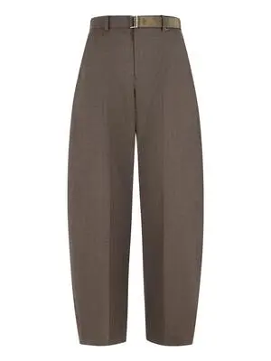 Sacai Wool Trousers - Brown