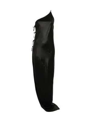 Rick Owens Long One-shoulder Dress - Black