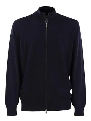 BRUNELLO CUCINELLI Brunello Cucinelli Men High-Necked Cashmere Cardigan With Zip