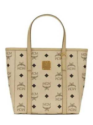 Mcm Mini Shopper Tote Bag - Cream