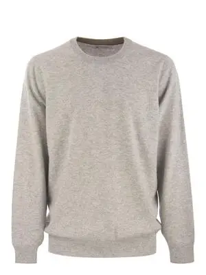 Brunello Cucinelli Pure Cashmere Crew-neck Sweater - Gray