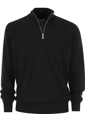 Brunello Cucinelli Cashmere Turtleneck Sweater - Black