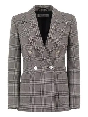 MAX MARA Max Mara Women Mxmaccordo - Double-Breasted Prince Of Wales Virgin Wool Blazer