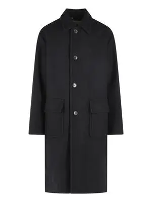 Dries Van Noten Randale Wool Blend Coat - Black