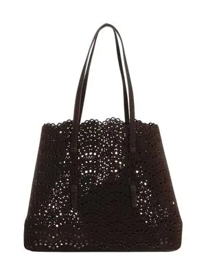 Alaïa Leather Tote Bag - Brown