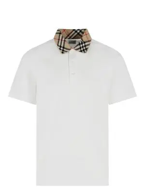 Burberry Burberry 'Evan' White Cotton Polo Shirt Men White