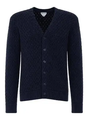 Bottega Veneta Knitted Cardigan - Blue