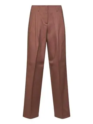 GOLDEN GOOSE Wool Gabardine Journey Wide-leg Trousers - Multicolor