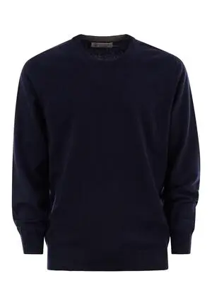 Brunello Cucinelli Cashmere Sweater Crewneck Knitwear - Blue