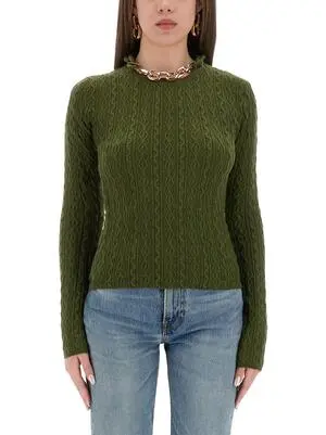 Rabanne PACO RABANNE Wool Jersey Green
