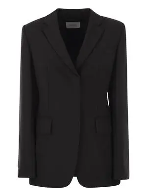 Sportmax Ranghi Stretch Wool Blazer - Black