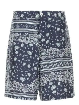 Fendi Printed Silk Bermuda Shorts - Multicolor