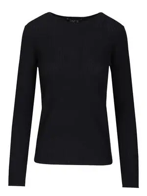 MAX MARA 'S Max Mara Women Disegno Wool Rib Crewneck Long Sleeve