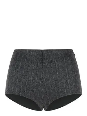 Andamane THE ANDAMANE Tami Melange Wool Blend Culottes Gray