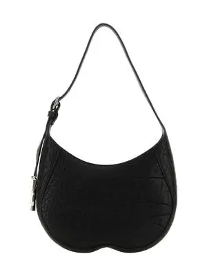 Burberry Leather Chess Shoulder Bag - Black
