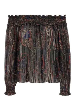 SAINT LAURENT Saint Laurent Silk Paisley Blouse