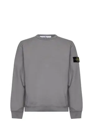 Stone Island Grey Organic Stretch Cotton Crewneck Sweatshirt - Multicolor